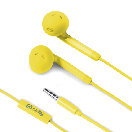 Celly Color Stereo Earphone Yellow | allSmart