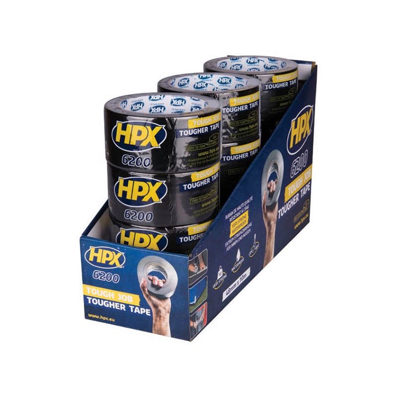 HPX 6200 ΥΦΑΣΜΑΤΙΝΗ ΤΑΙΝΙΑ ΜΑΥΡΗ ΣΕ ΕΚΘΕΤΗ 48mm x 10m | allSmart