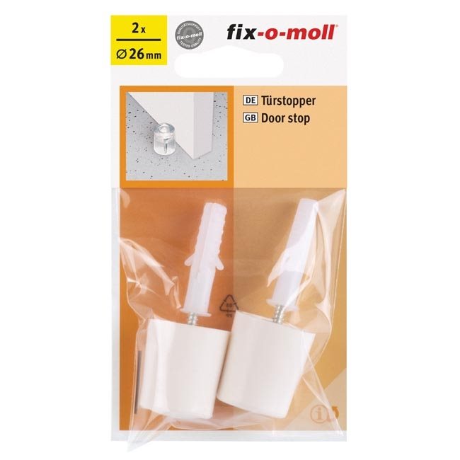 FIXOMOLL ΣΤΟΠ ΠΟΡΤΑΣ ΜΕ ΒΙΔΑ ΚΑΙ ΟΥΠΑ Φ 22 ΛΕΥΚΟ 2 ΤΕΜ | allSmart