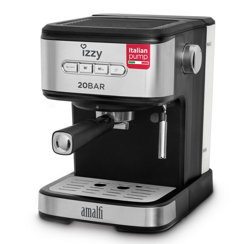 Izzy Μηχανή Espresso 1000W Πίεσης 20bar Amalfi με δοχείο 1.5lt | allSmart