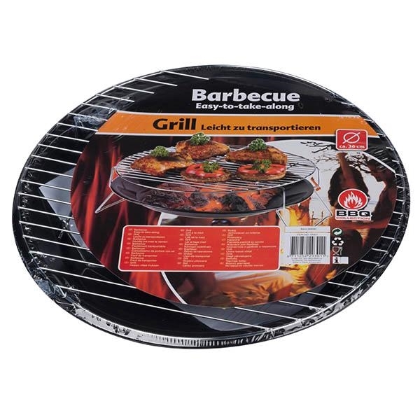 BBQ Collection Φορητό Μπολ και Σχαρα 36x36x6cm Inox | allSmart