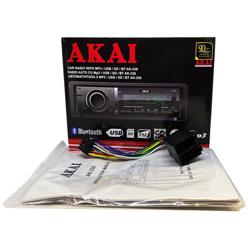 Akai AK-338 Ηχοσύστημα αυτοκινήτου με Bluetooth, USB, κάρτα SD, Aux-In ...