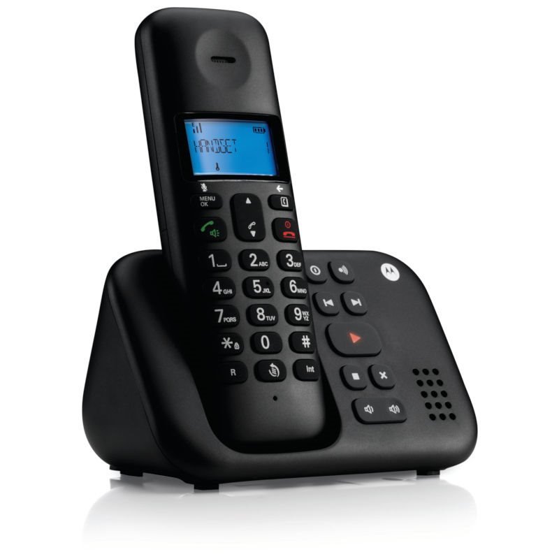 MOTOROLA T311 (ΕΛΛΗΝΙΚΟ ΜΕΝΟΥ) ΜΑΥΡΟ Ασύρματο τηλέφωνο με τηλεφωνητή ...