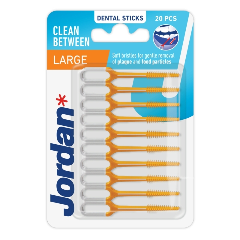 Jordan Clean Between Μεσοδόντιες Οδοντογλυφίδες Large 20τμχ Πορτοκαλί ...